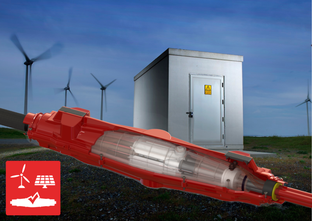 Middenspanning kabelmoffen in duurzame energieparken - Lovink Enertech